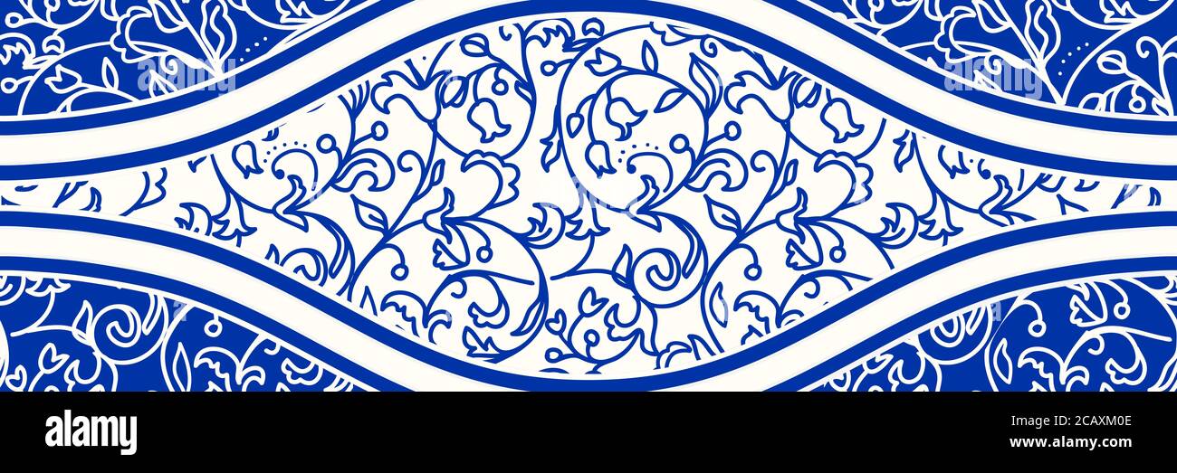 Blue pottery pattern hi-res stock photography and images - Alamy