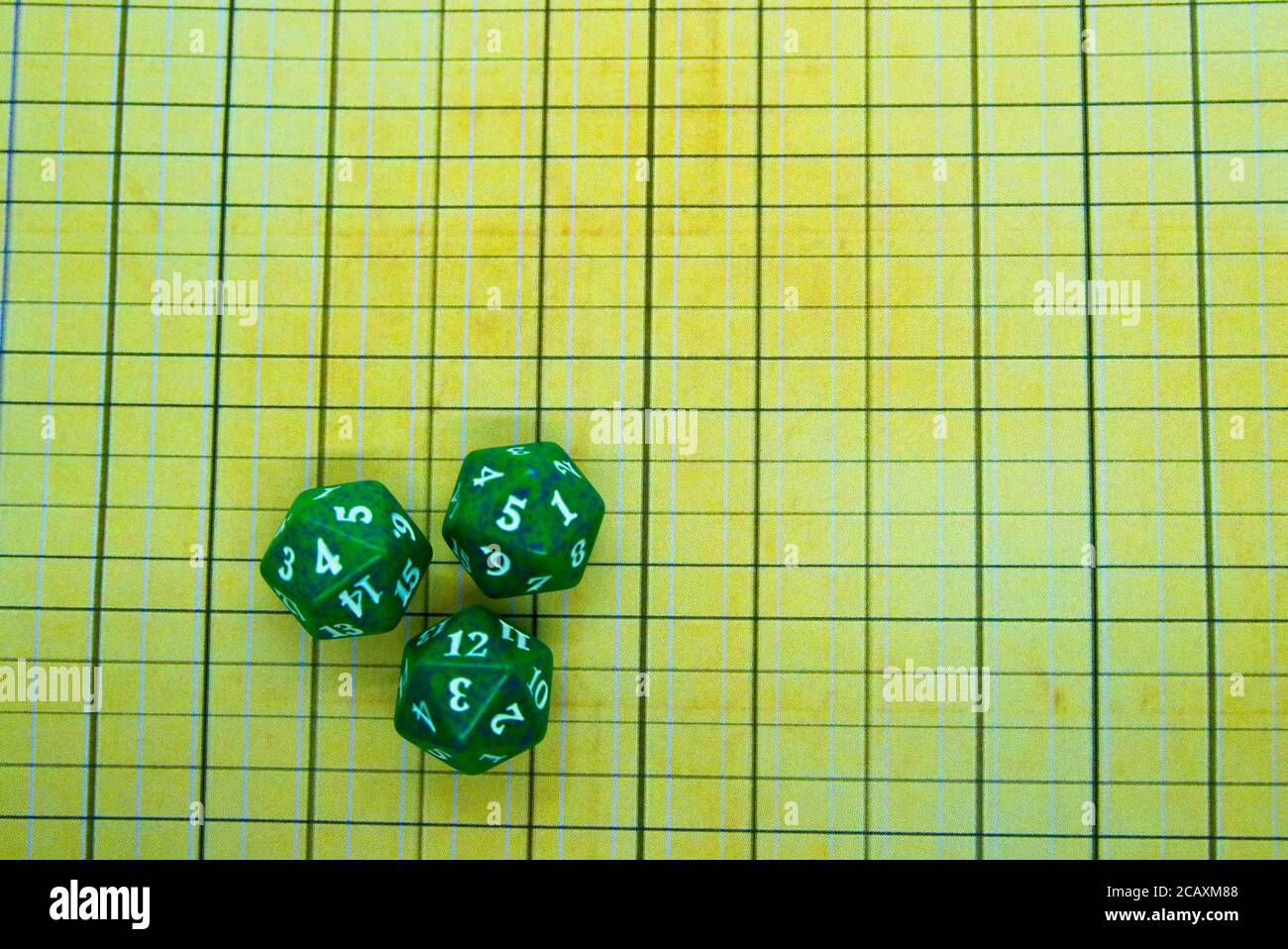 Three yellow dice hi-res stock photography and images - Alamy