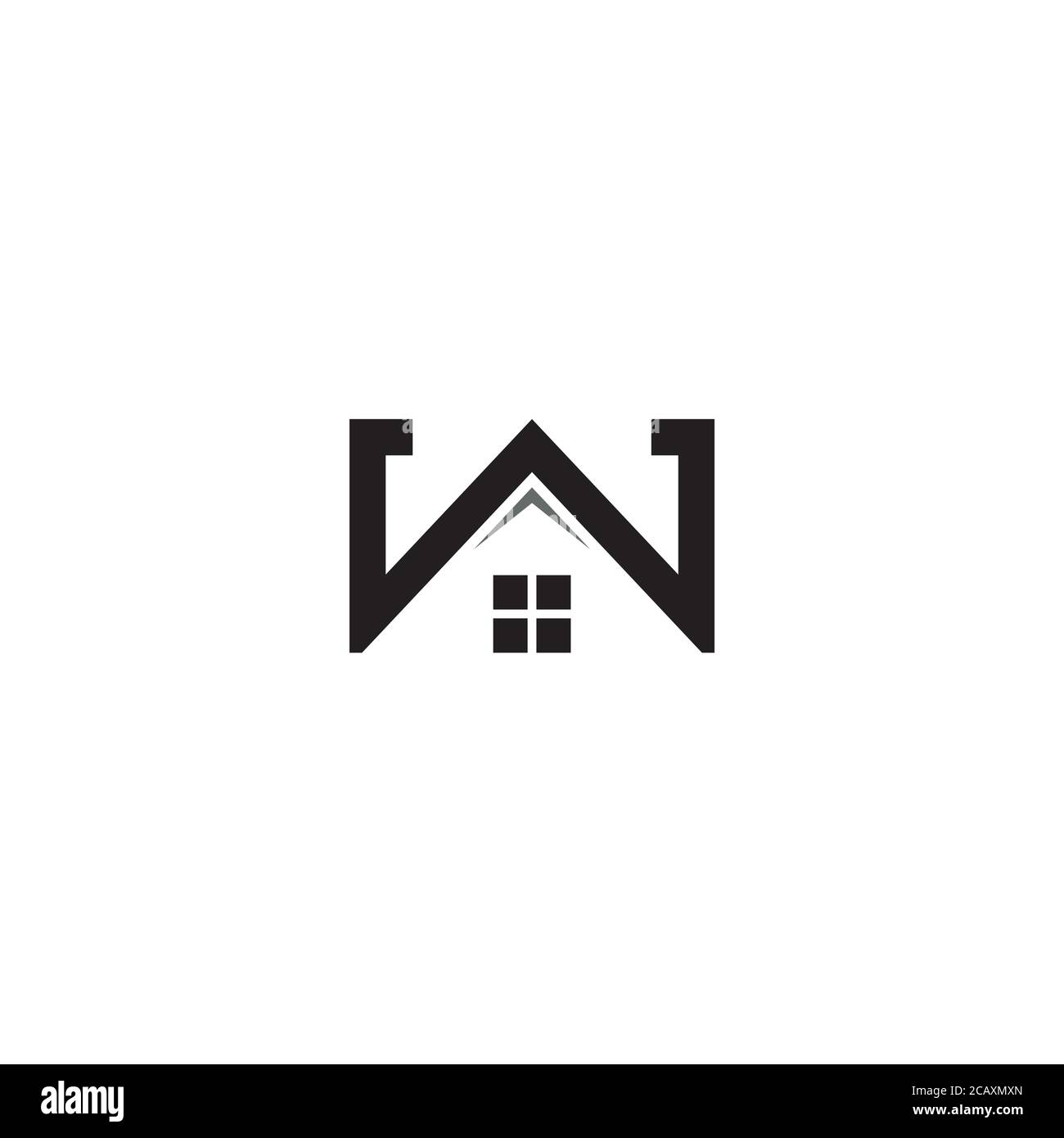 Building house letter architecture Black and White Stock Photos ...