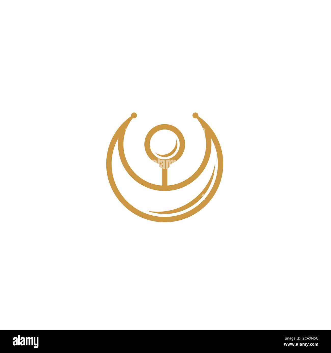 Moon and Golf Ball logo / icon design Stock Vector Image & Art - Alamy