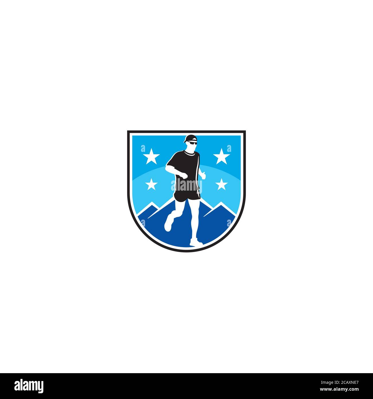 Runner / Trail Runner logo design Stock Vector Image & Art - Alamy