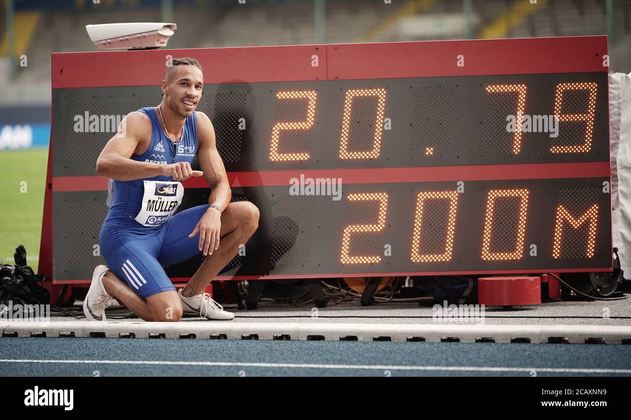 Brunswick, Germany. 09th Aug, 2020. Athletics, DM, German championship ...
