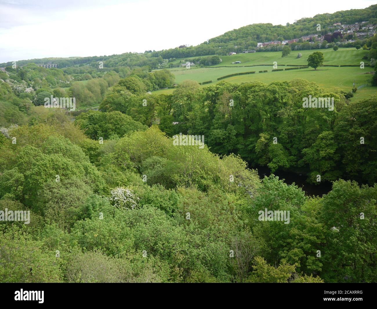 Welsh Landscape From Above Stock Photo - Alamy