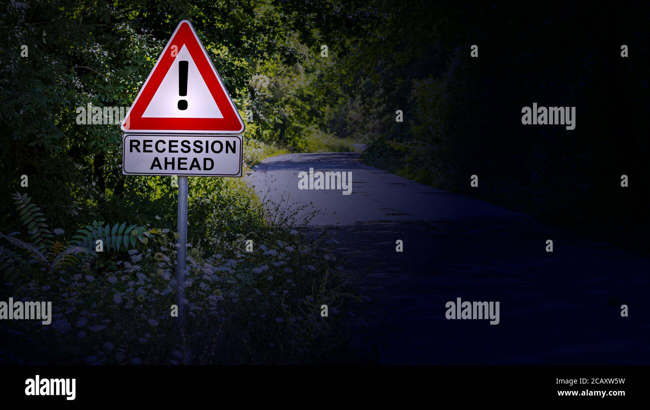Road sign downturn hi-res stock photography and images - Alamy