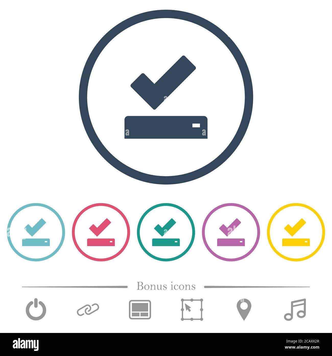 Successfully saved flat color icons in round outlines. 6 bonus icons ...