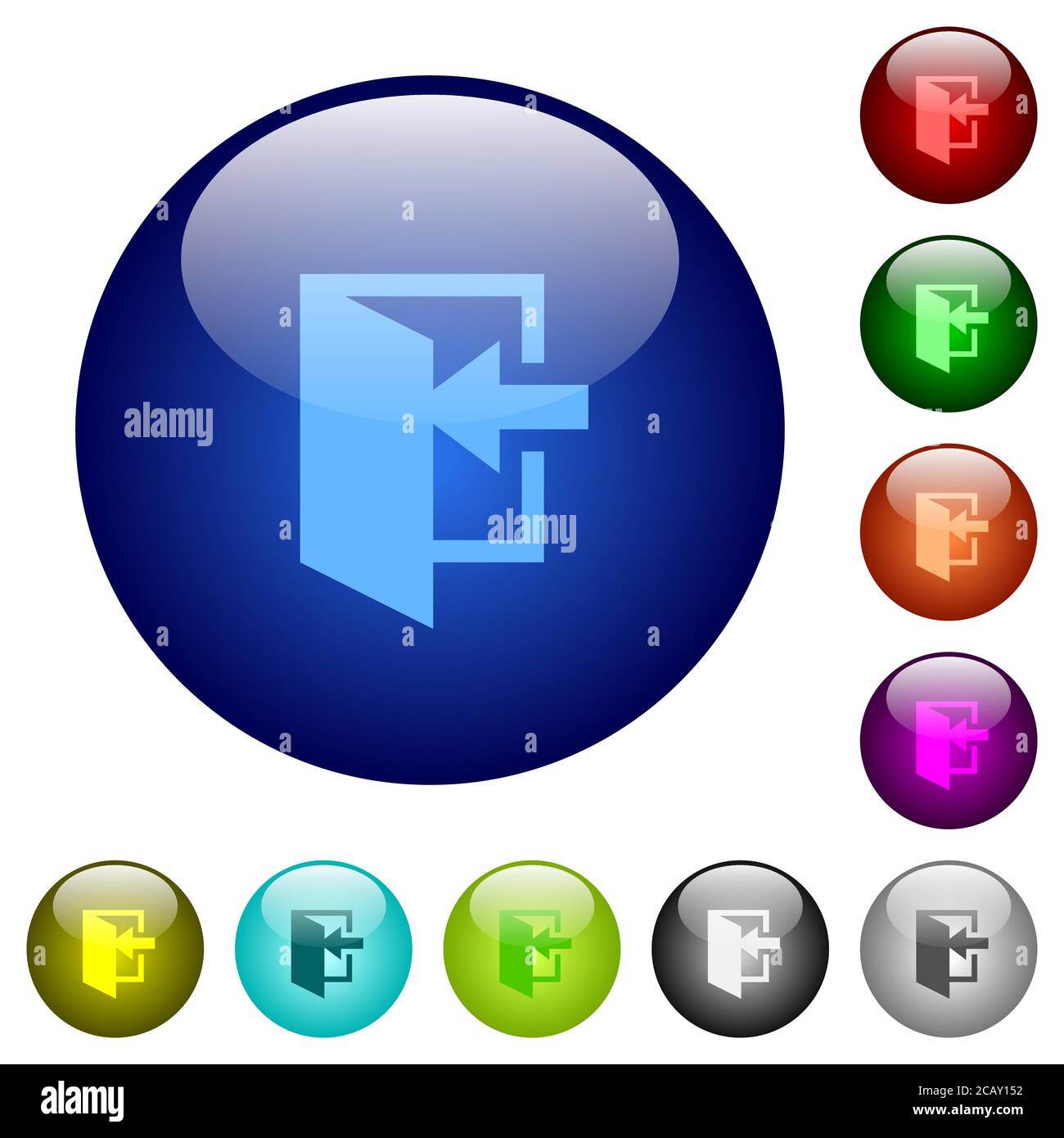 Enter icons on round color glass buttons Stock Vector Image & Art - Alamy