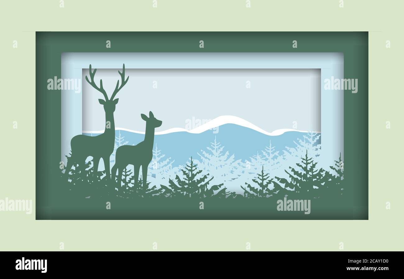 Pine tree forest wild Stock Vector Images - Alamy