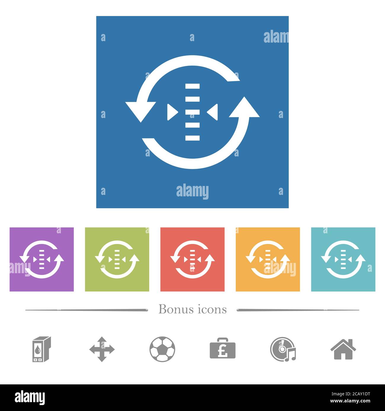 Adjust refresh rate flat white icons in square backgrounds. 6 bonus ...