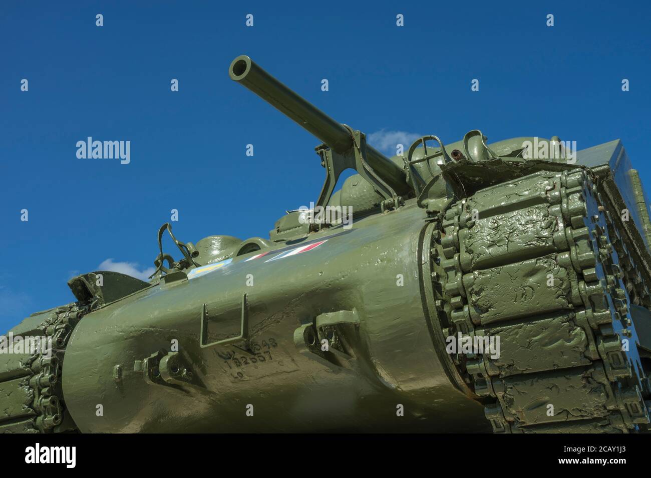 Historic american Sherman tank Stock Photo - Alamy