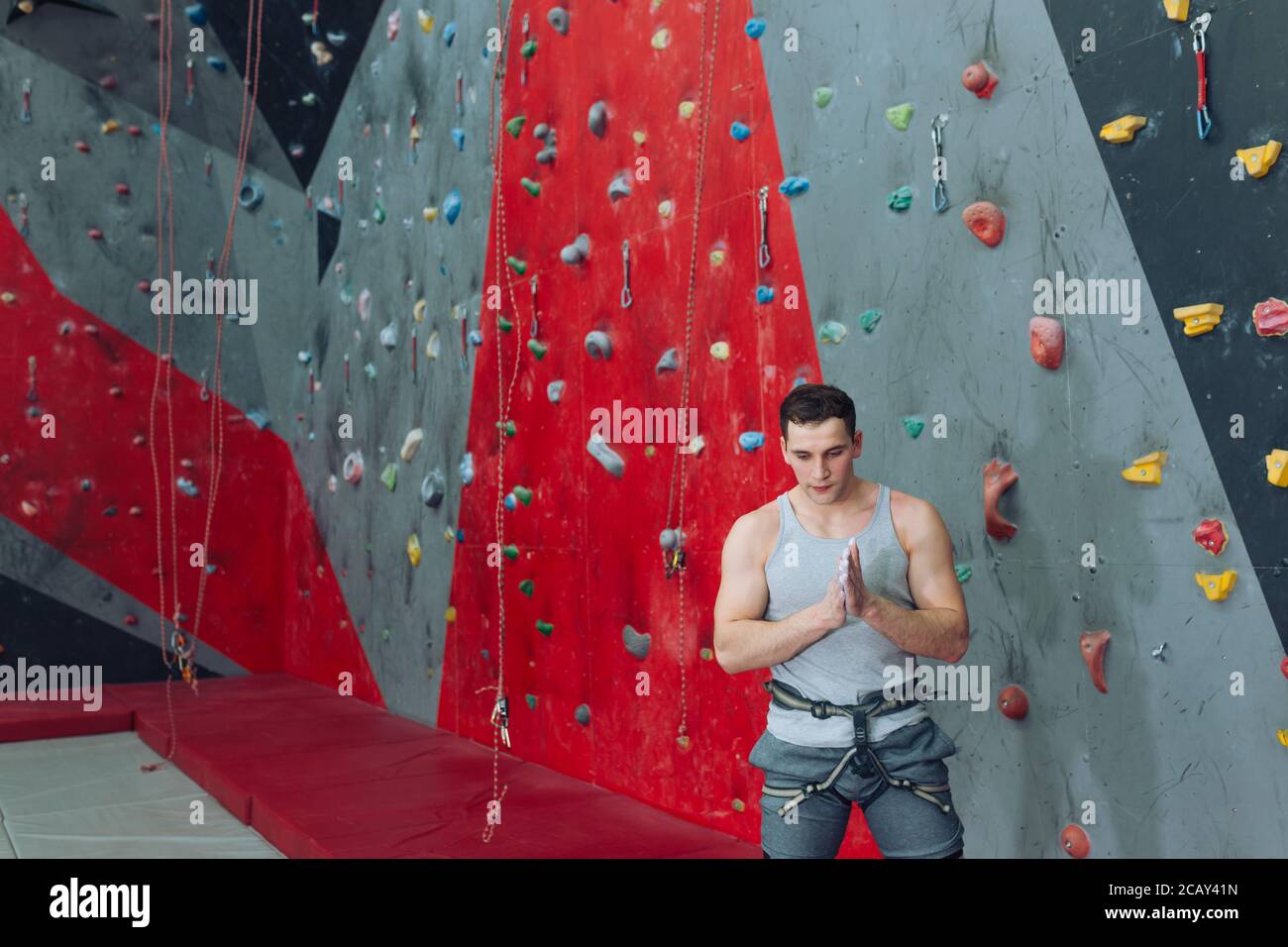Man exhausted climber hi-res stock photography and images - Alamy