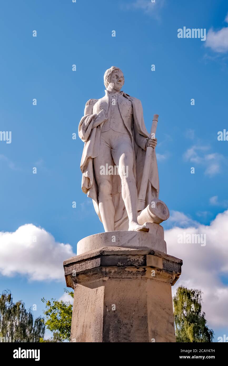 Statue of a local Norfolk hero in the city of Norwich Stock Photo - Alamy