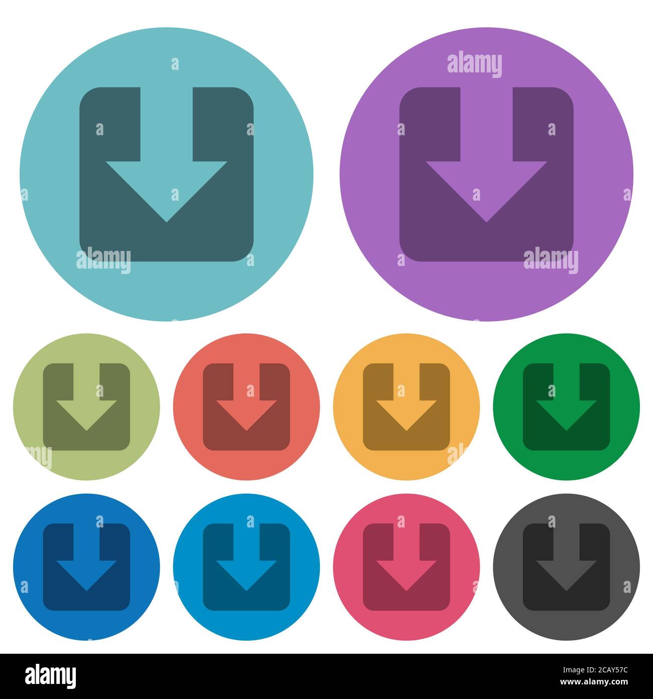 Download darker flat icons on color round background Stock Vector Image ...