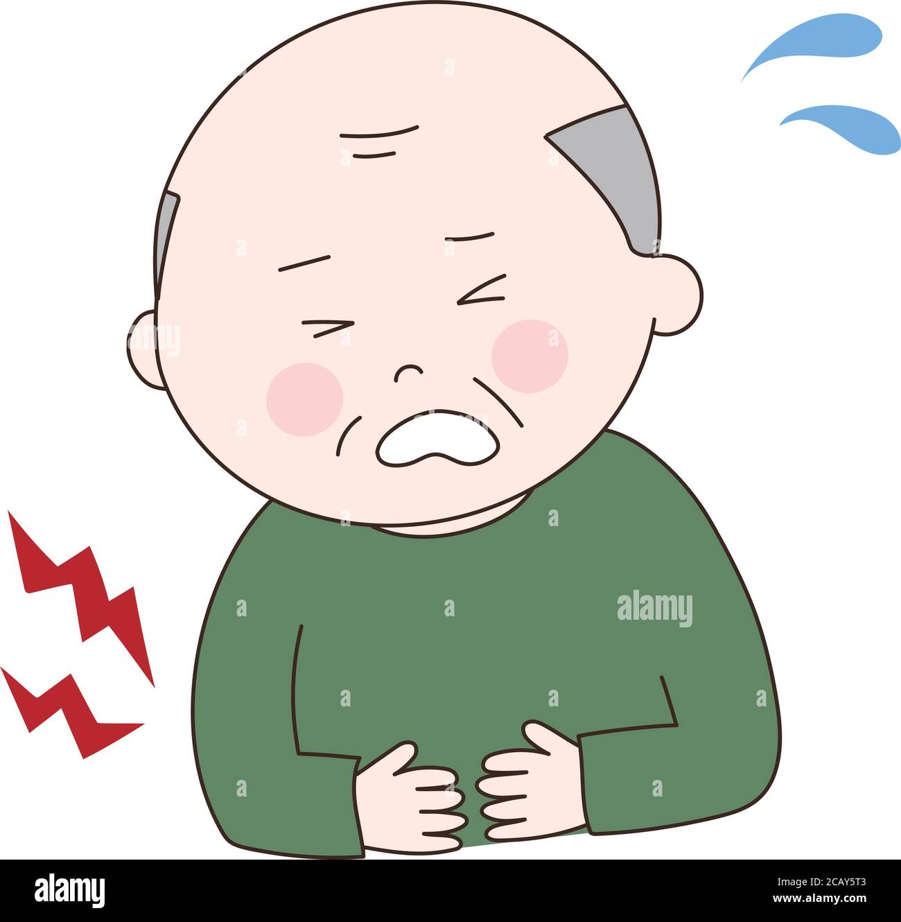 Stomach ache Stock Vector Images - Alamy