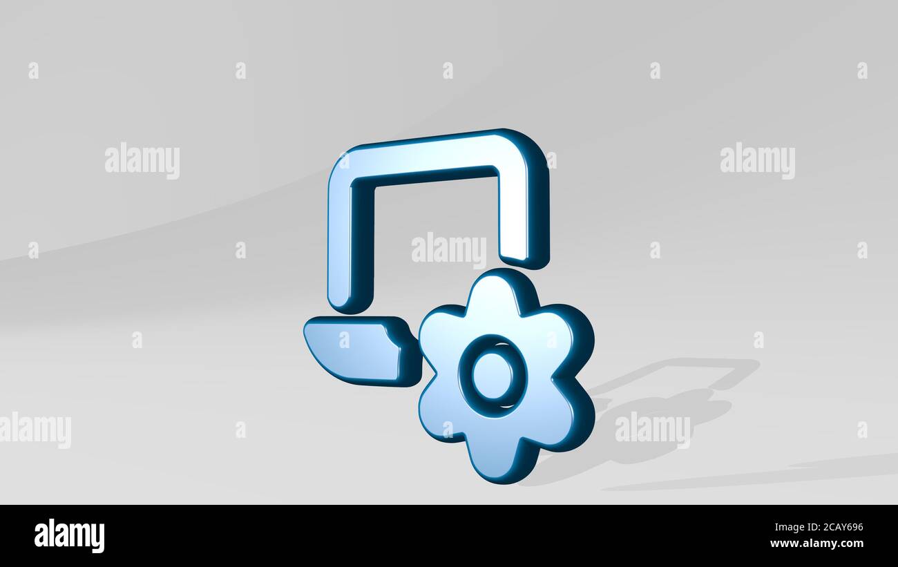 LAPTOP SETTINGS 3D icon casting shadow. 3D illustration. computer and ...