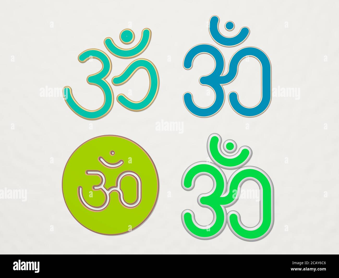 Om symbol icon blue isolated hi-res stock photography and images - Alamy