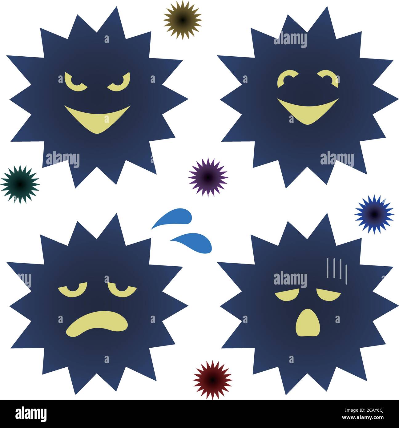 Set of various viruses. Vector illustration isolated on white ...