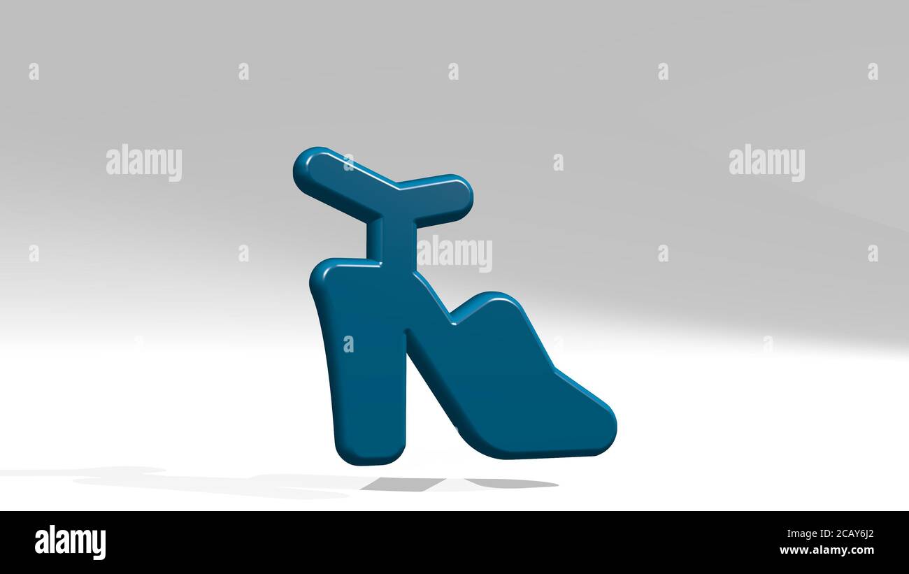 FOOTWEAR OPEN HEELS 3D icon casting shadow. 3D illustration. shoes and ...