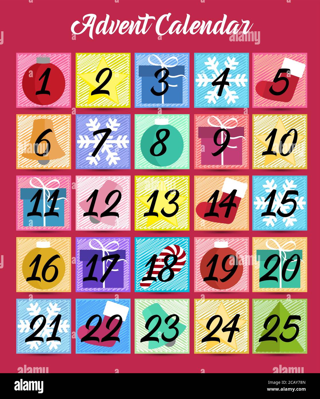 Vector color drawing christmas Stock Vector Images - Alamy