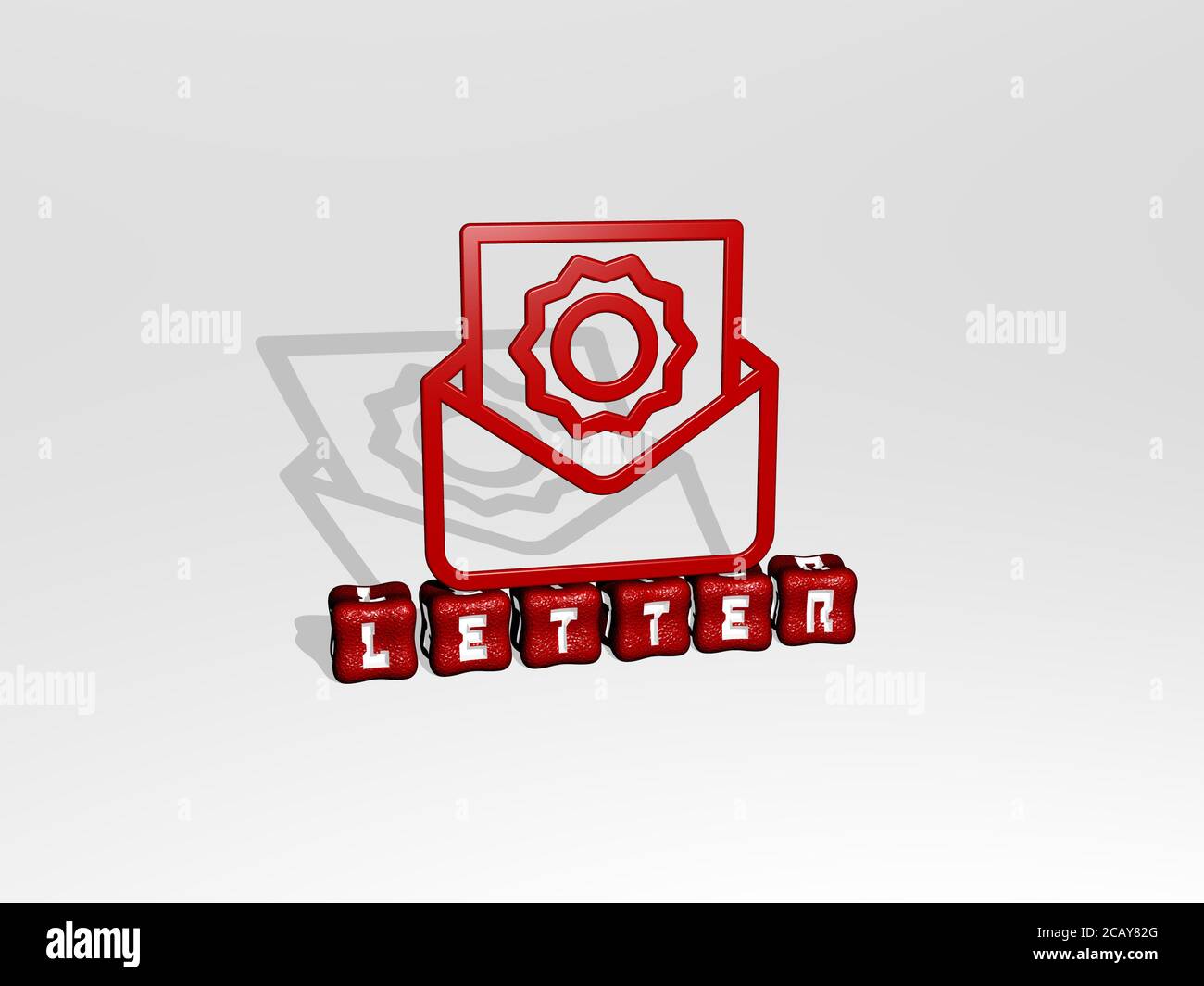 letter 3D icon on cubic text. 3D illustration. design and logo Stock ...