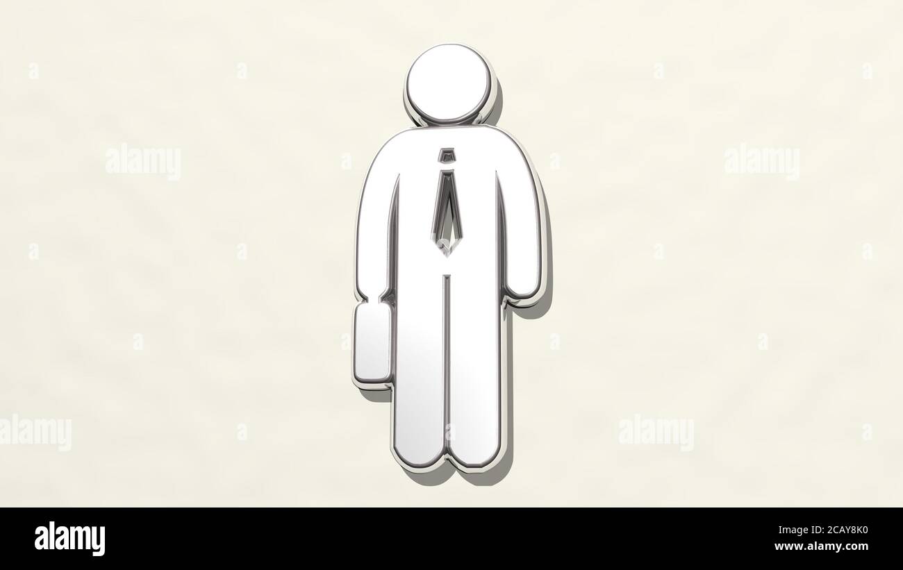 businessman symbol 3D drawing icon. 3D illustration. concept and ...