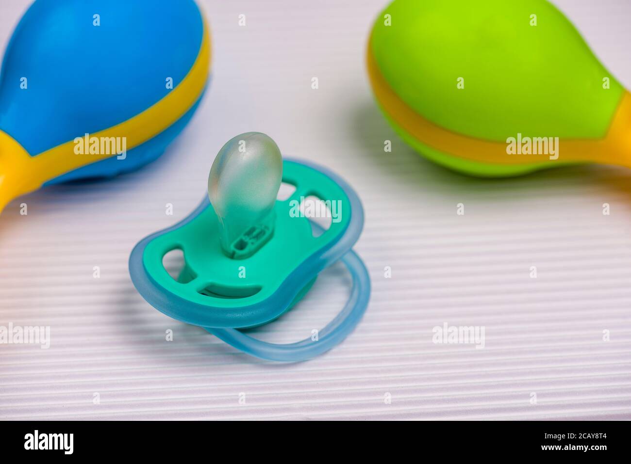 Blue pacifier isolated on white background. pacifiers colored pacifiers ...