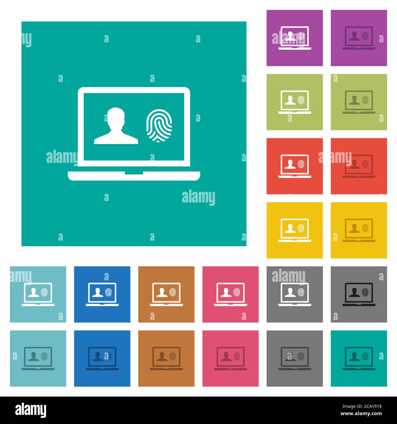 Criminal background check multi colored flat icons on plain square ...