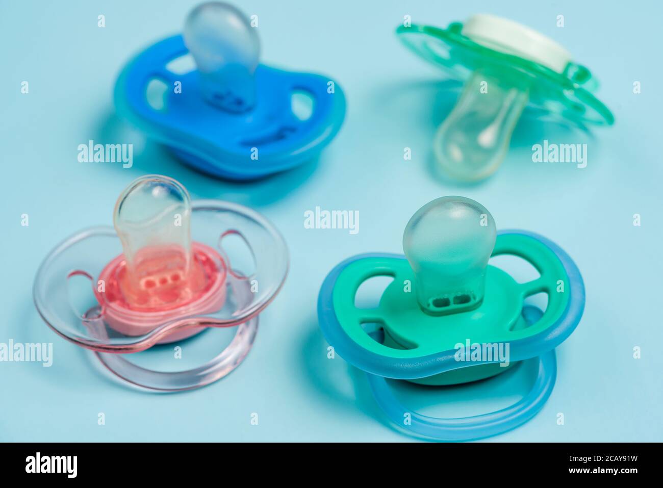 Baby design pacifier icon blue hi-res stock photography and images - Alamy