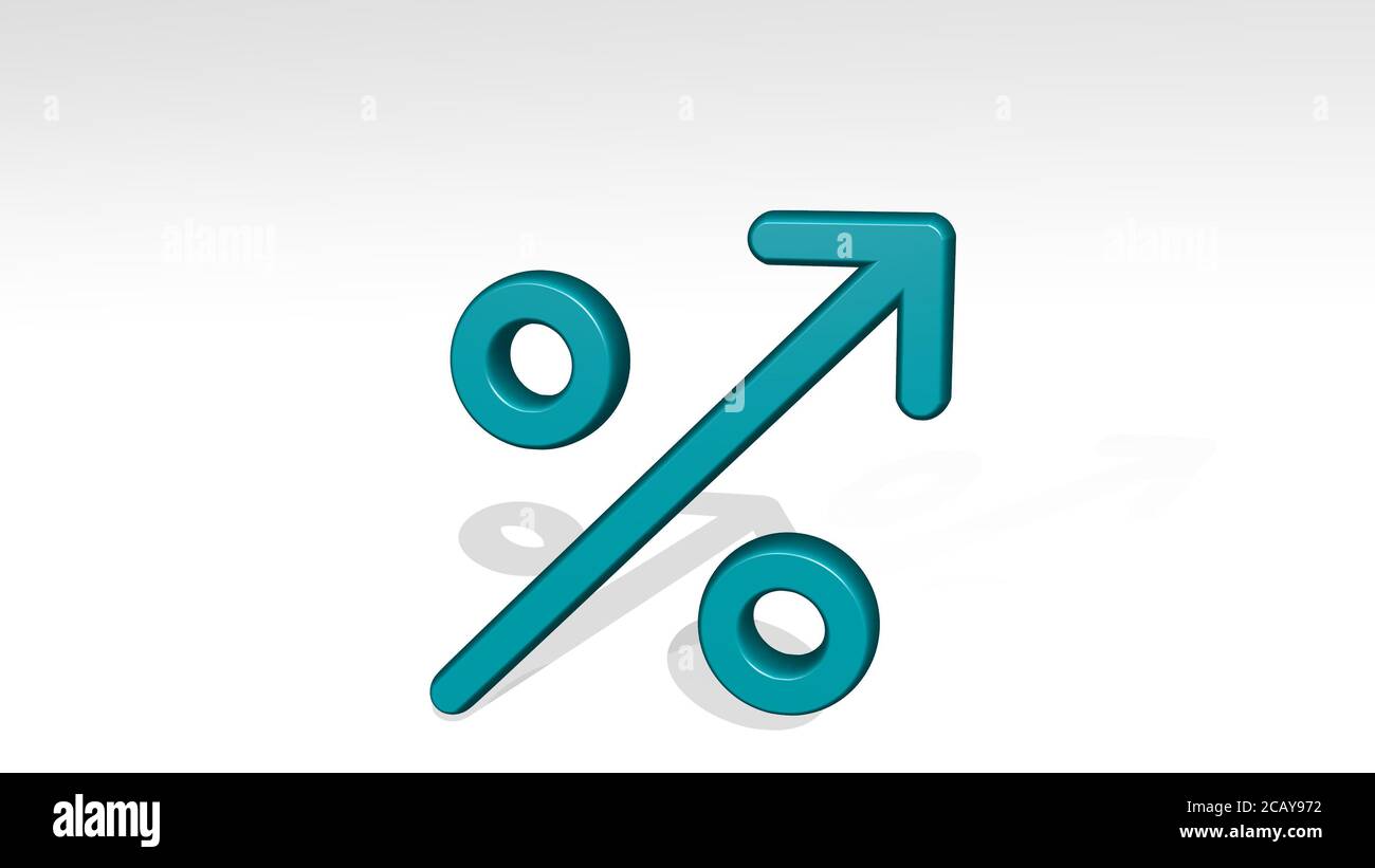 discount arrow 3D icon casting shadow. 3D illustration. sale and ...