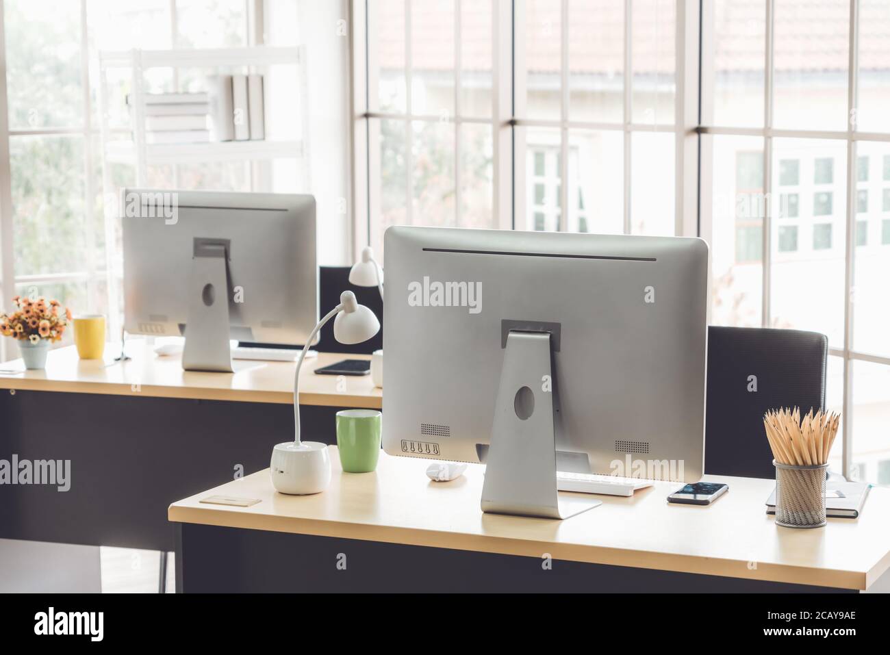 Office pc workstation hi-res stock photography and images - Alamy
