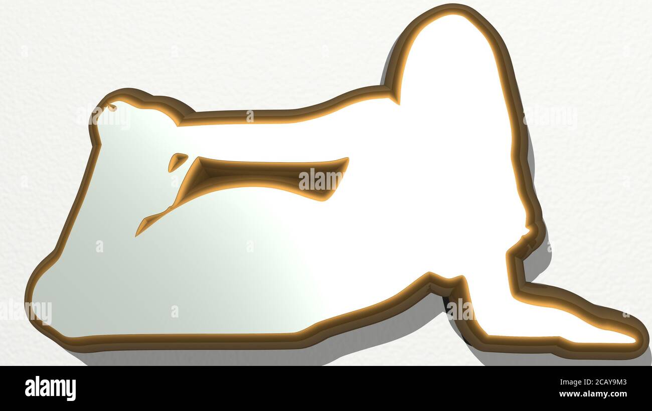 GIRL 3D drawing icon. 3D illustration. beautiful and background Stock ...