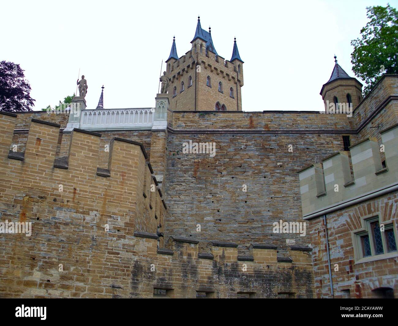 Hohenzollern Castle Wall & Tower Stock Photo - Alamy