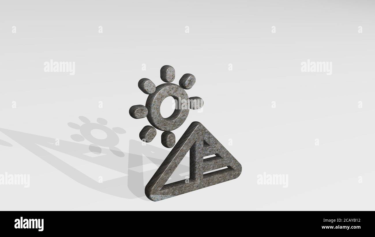 LANDMARK PYRAMID 3D icon standing on the floor. 3D illustration ...