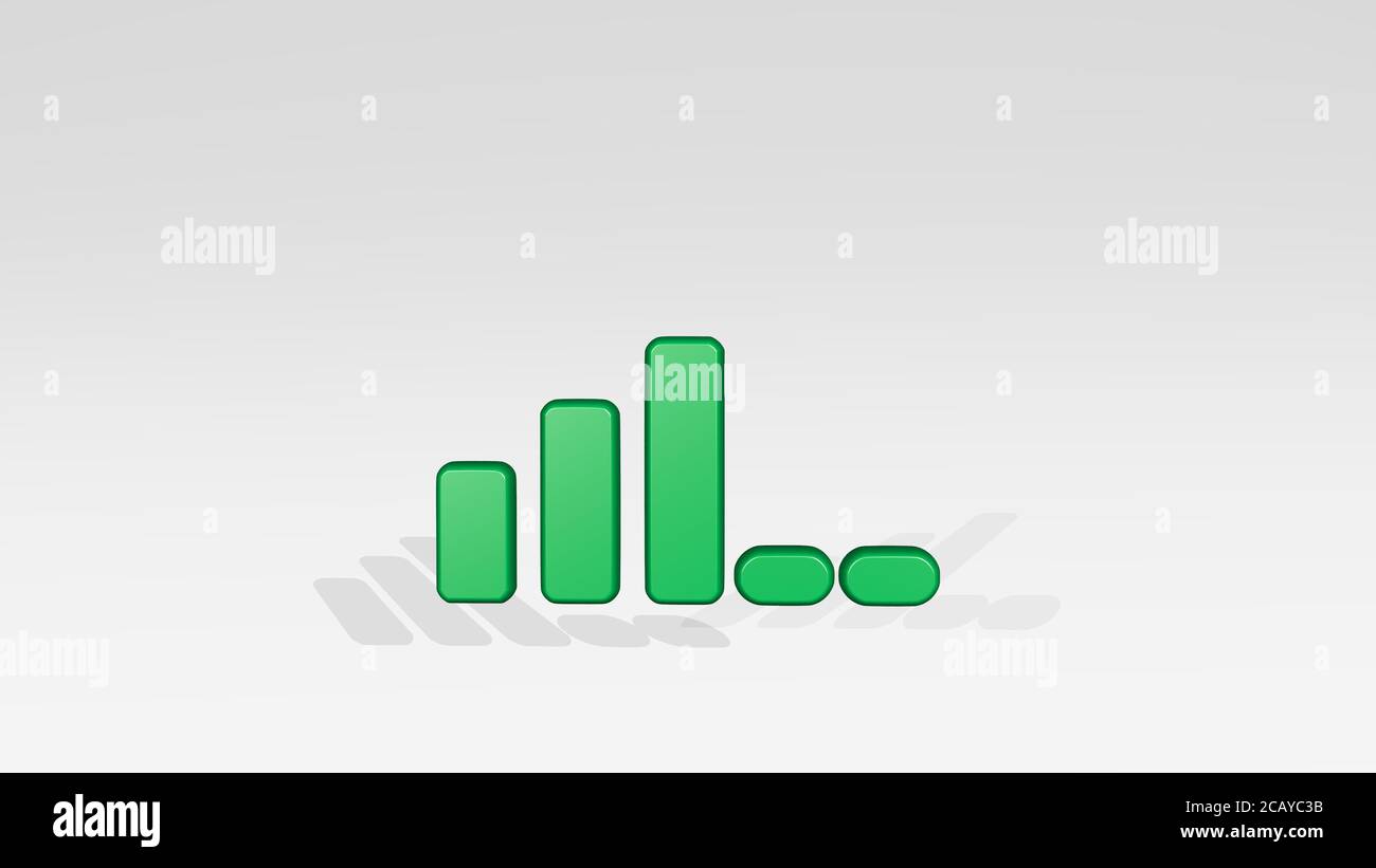 SIGNAL MEDIUM 3D icon casting shadow. 3D illustration. background and ...