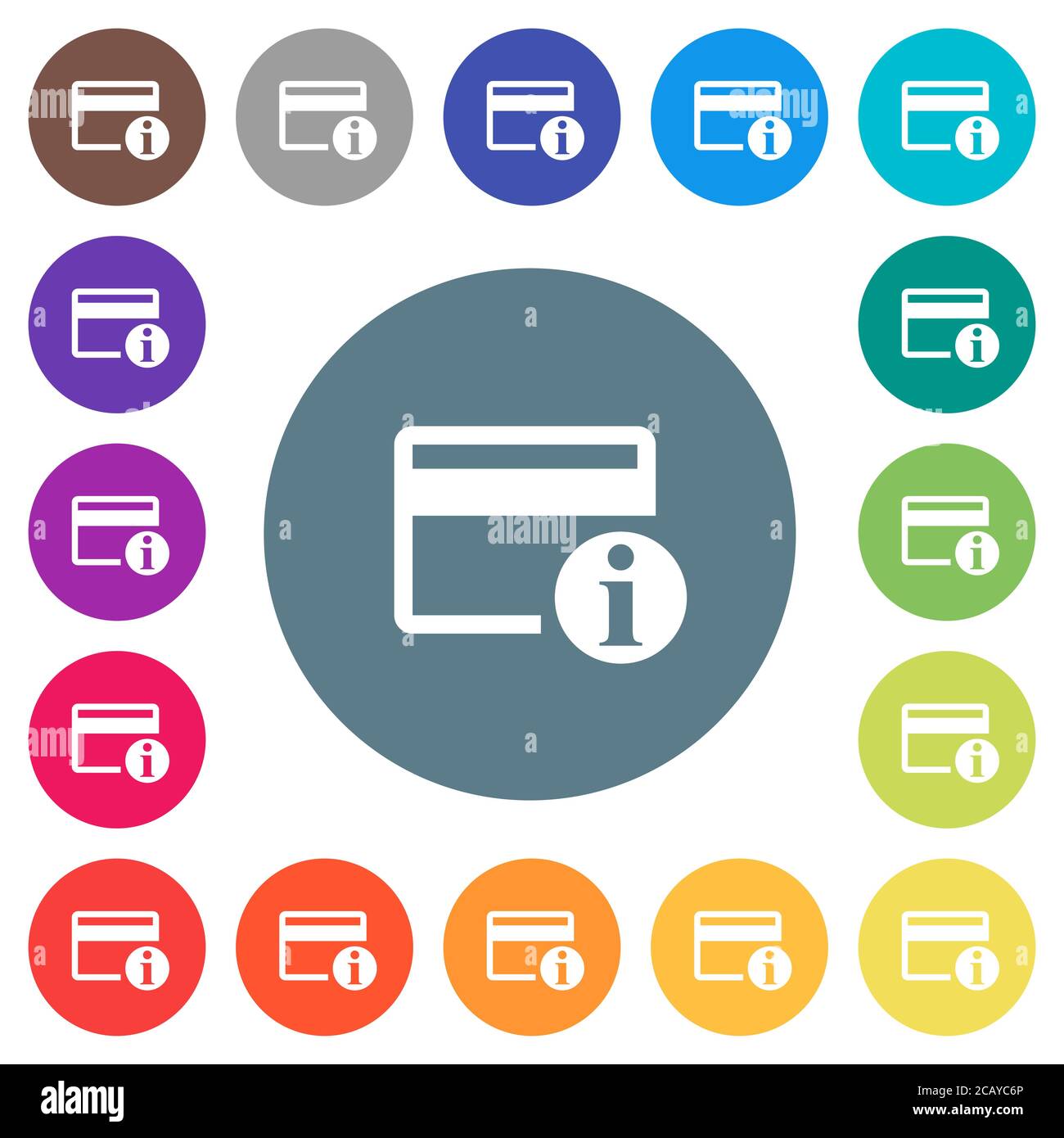 Credit card info flat white icons on round color backgrounds. 17 ...