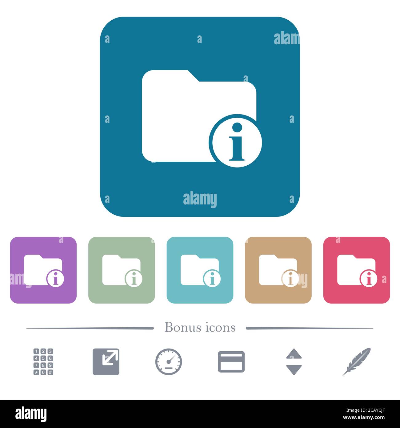 Directory info white flat icons on color rounded square backgrounds. 6 ...