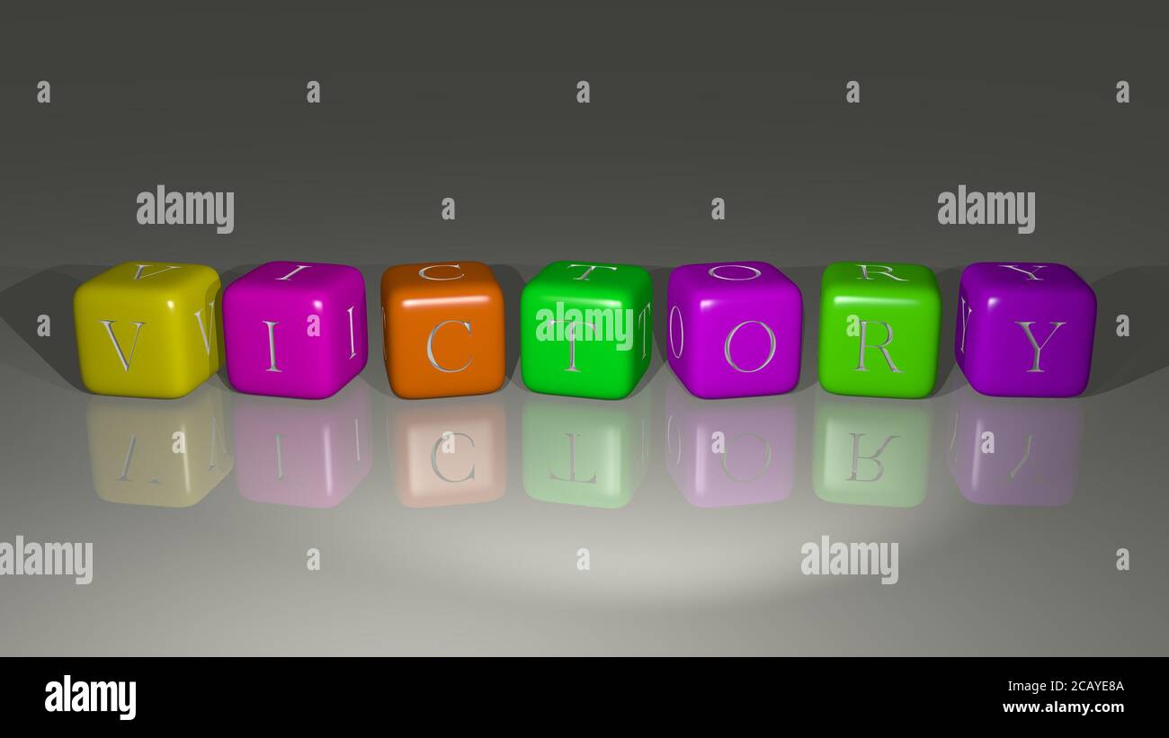 Victory combined by dice letters and color crossing for the related ...