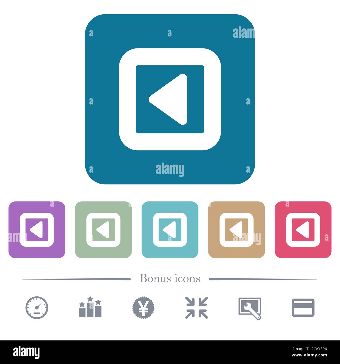 Toggle left white flat icons on color rounded square backgrounds. 6 ...