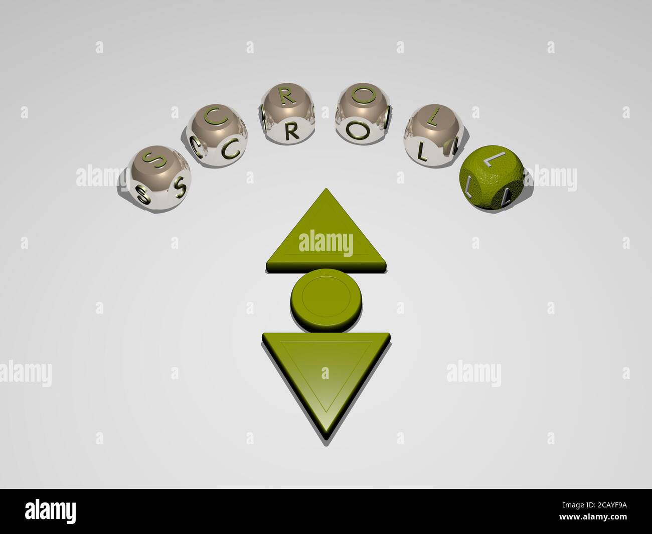 scroll circular text of separate letters around the 3D icon. 3D ...