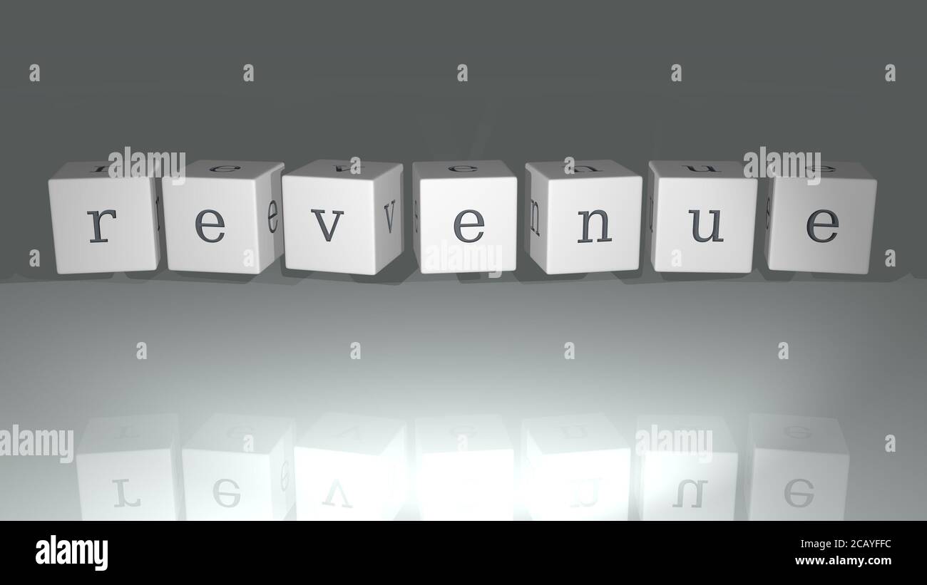 REVENUE built by dice letters and color crossing for the related ...