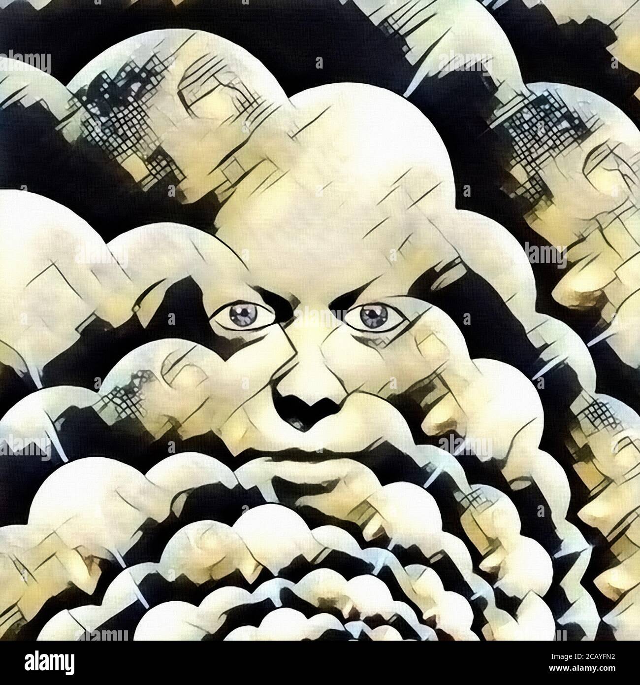 Face in clouds Stock Photo - Alamy