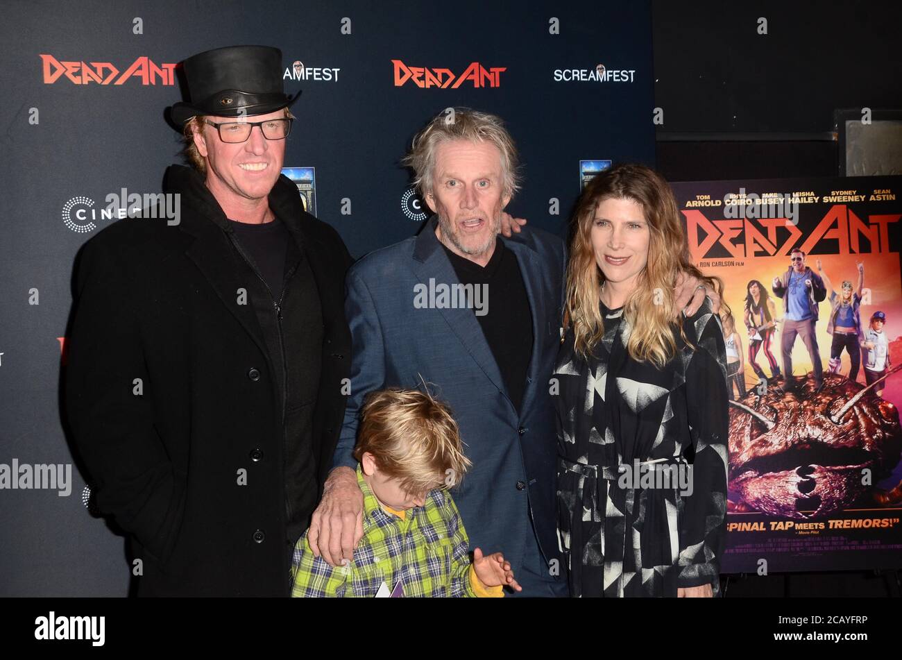 LOS ANGELES - JAN 22: Jake Busey, Gary Busey, Steffanie Sampson, Luke ...