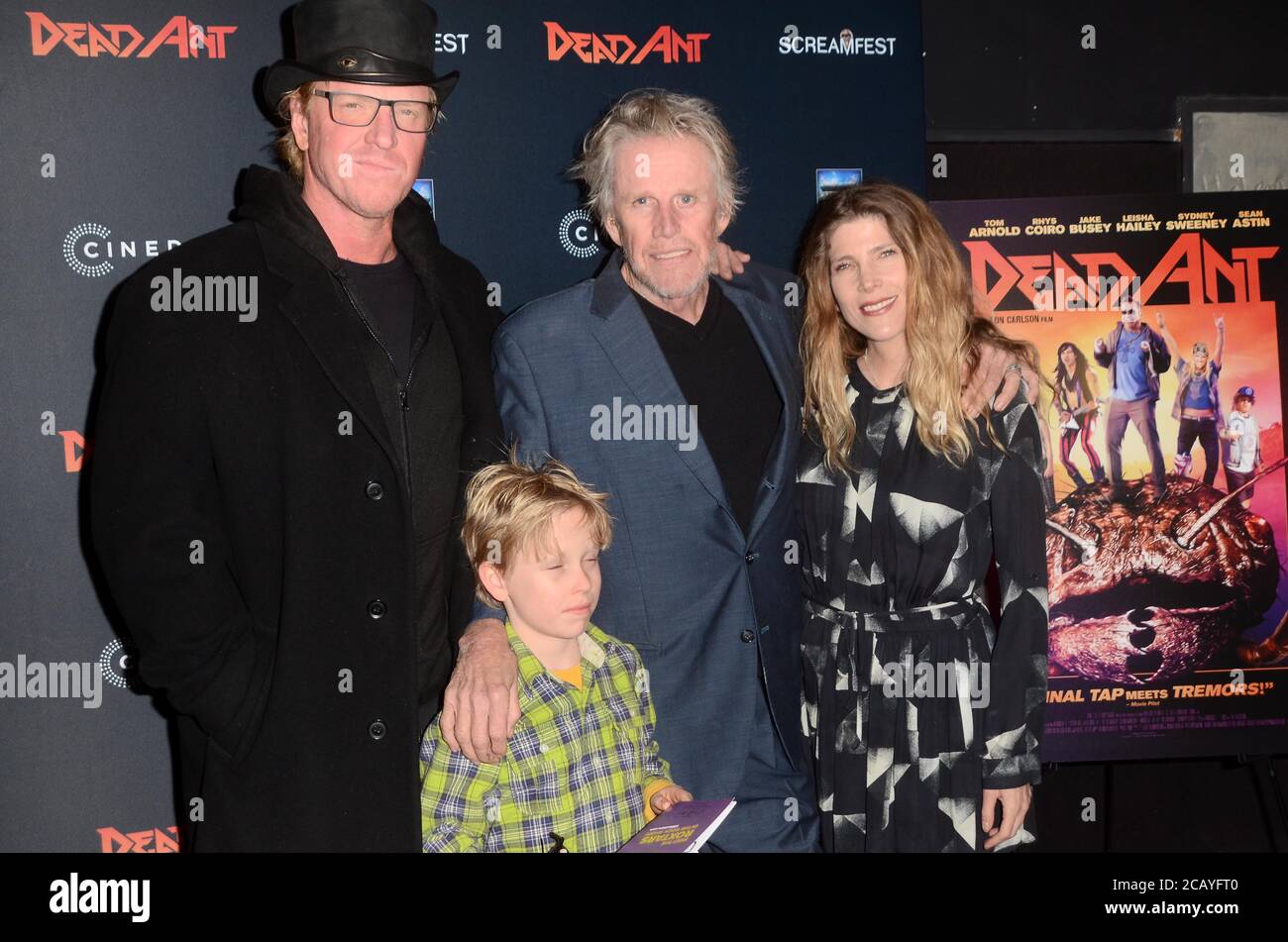 LOS ANGELES - JAN 22: Jake Busey, Gary Busey, Steffanie Sampson, Luke ...