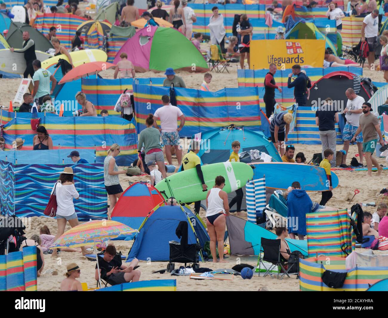 Cornwall Beach Crowd Safety High Resolution Stock Photography and ...