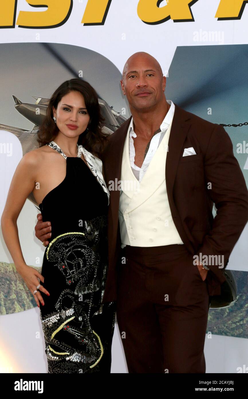 Los Angeles Jul 13 Eiza Gonzalez Dwayne Johnson At The Fast