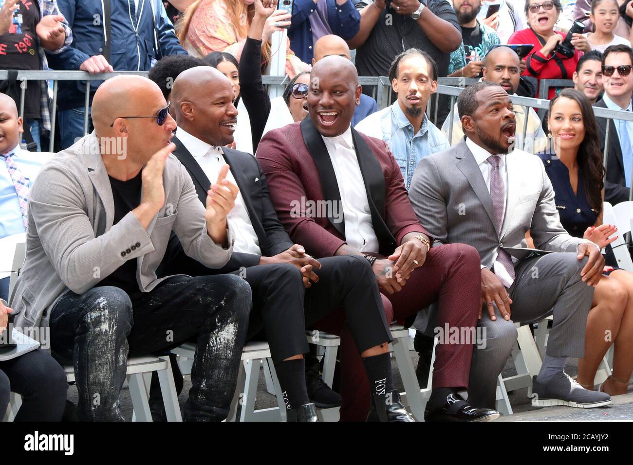 LOS ANGELES - MAY 28: Vin Diesel, Jamie Foxx, Tyrese Gibson, F Gary ...