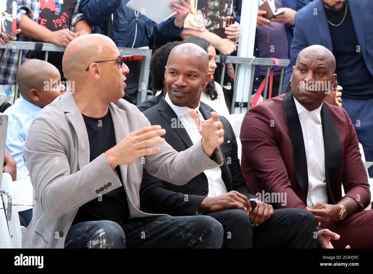 LOS ANGELES - MAY 28: Vin Diesel, Jamie Foxx, Tyrese Gibson at the F ...