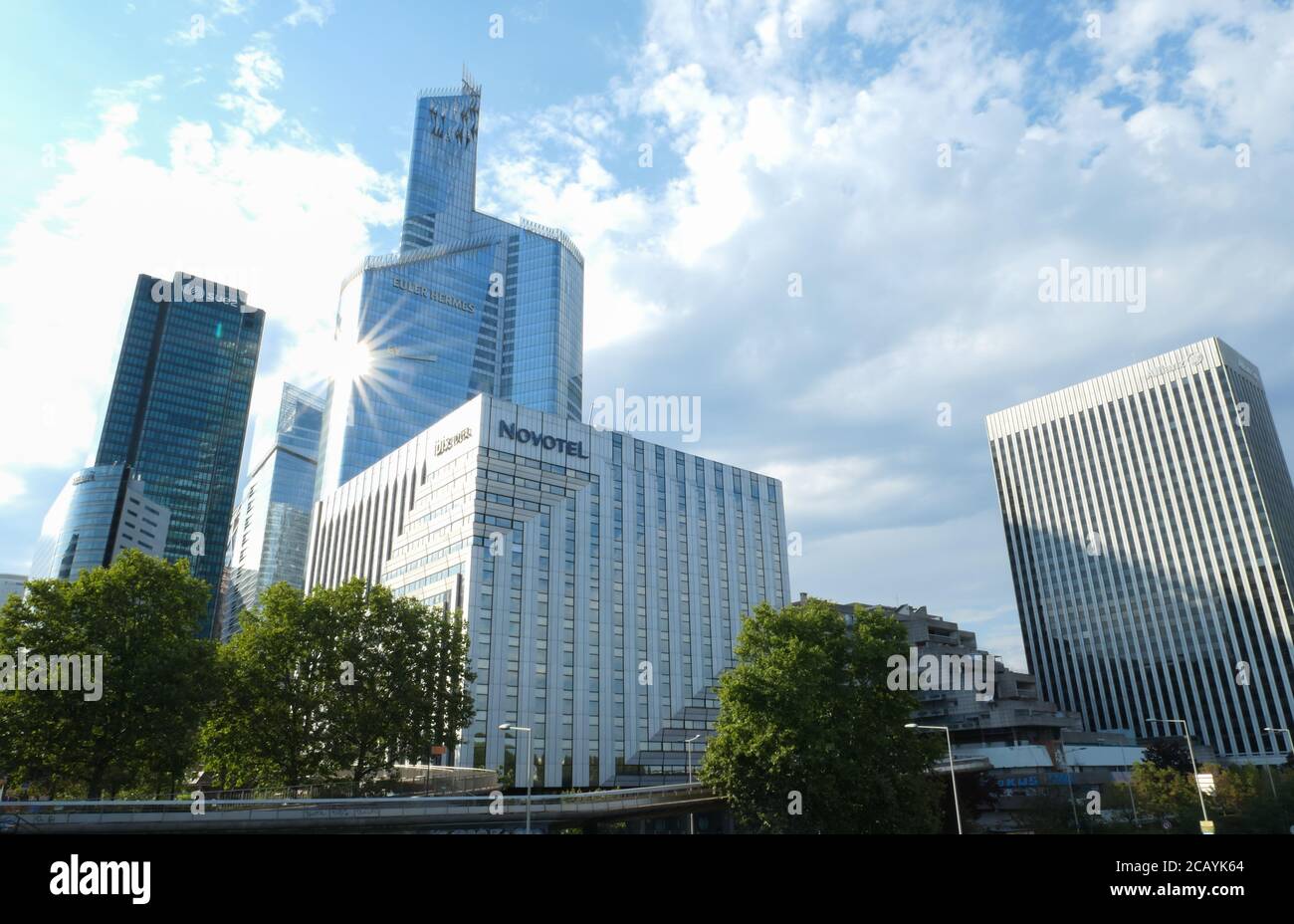 Paris, France. August 08. 2020. Modern building. Skyscraper housing ...