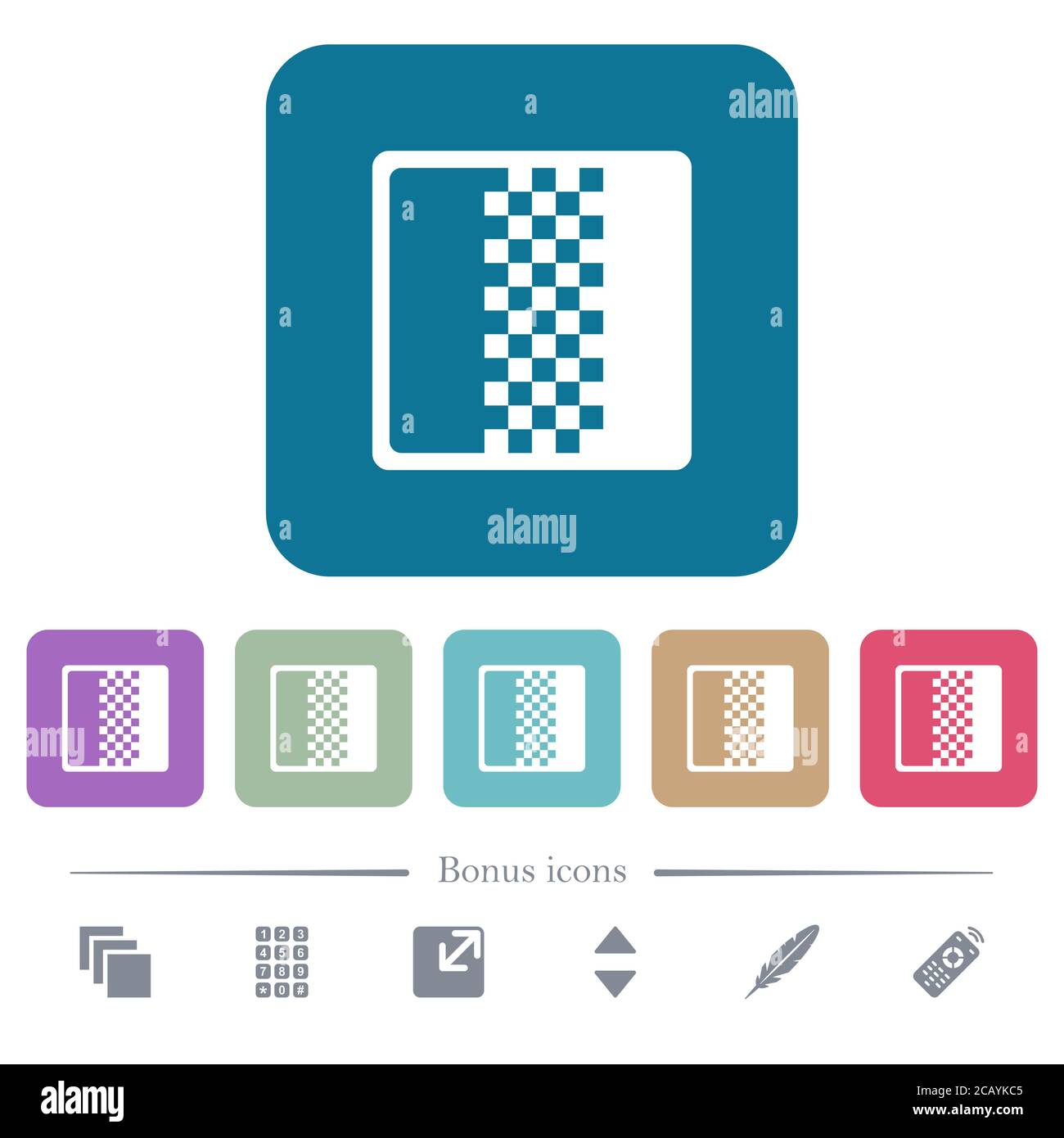 Color gradient white flat icons on color rounded square backgrounds. 6 ...