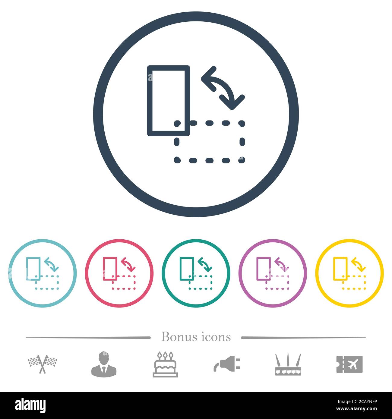 Rotate element flat color icons in round outlines. 6 bonus icons included Stock Vector Image ...