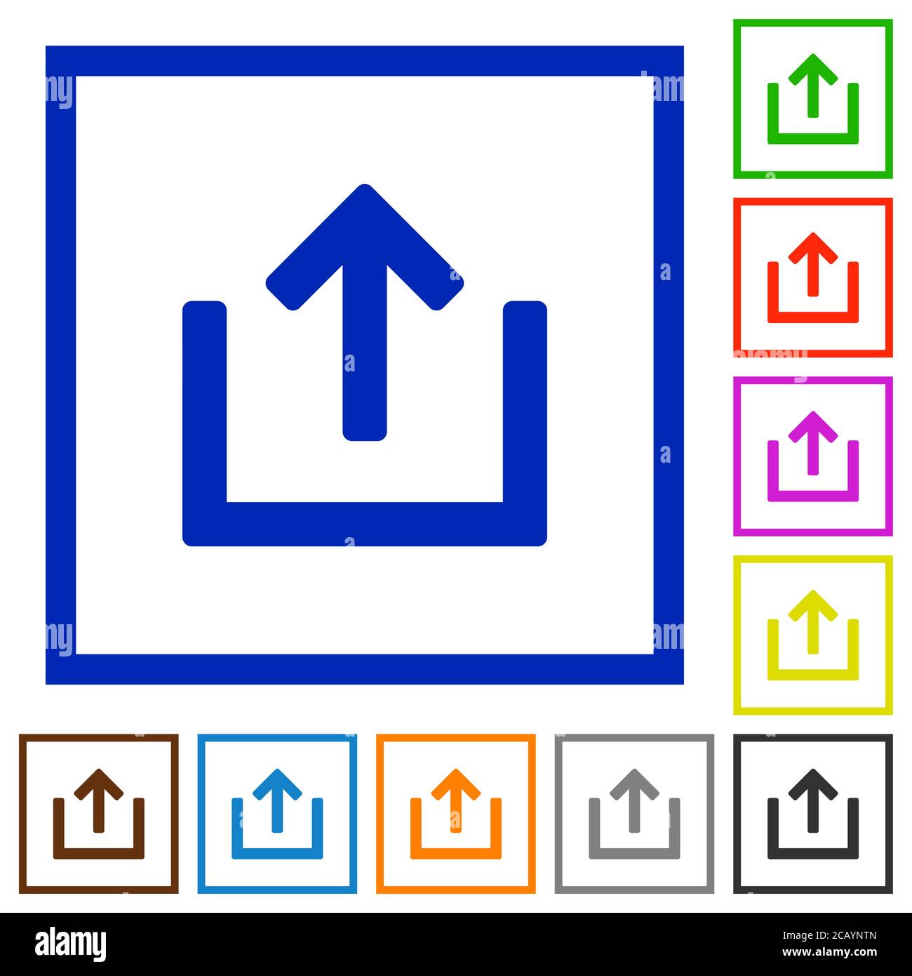 Export item flat color icons in square frames on white background Stock ...